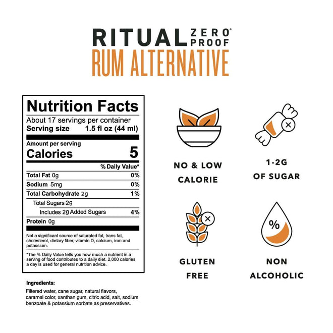 Non-Alcoholic Rum Alternative | Shop Zero Proof Rum - Ritual Zero Proof